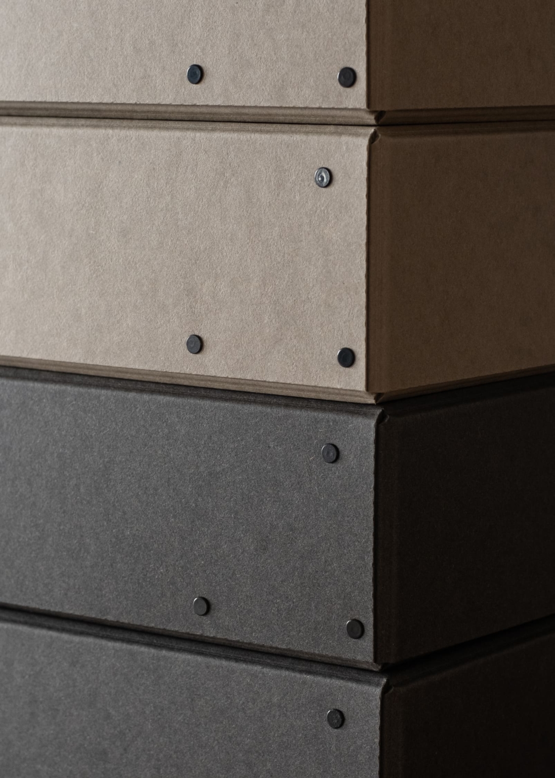 Archival storage box “Rivet Box” - Kraft | FROME（フローム）