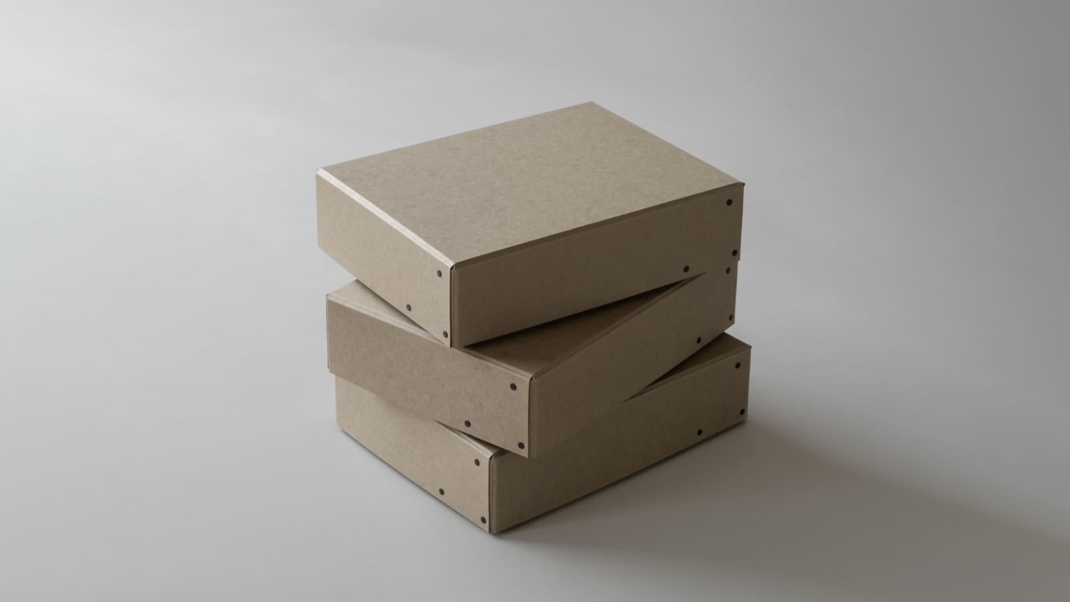 Archival storage box “Rivet Box” - Kraft | FROME（フローム）