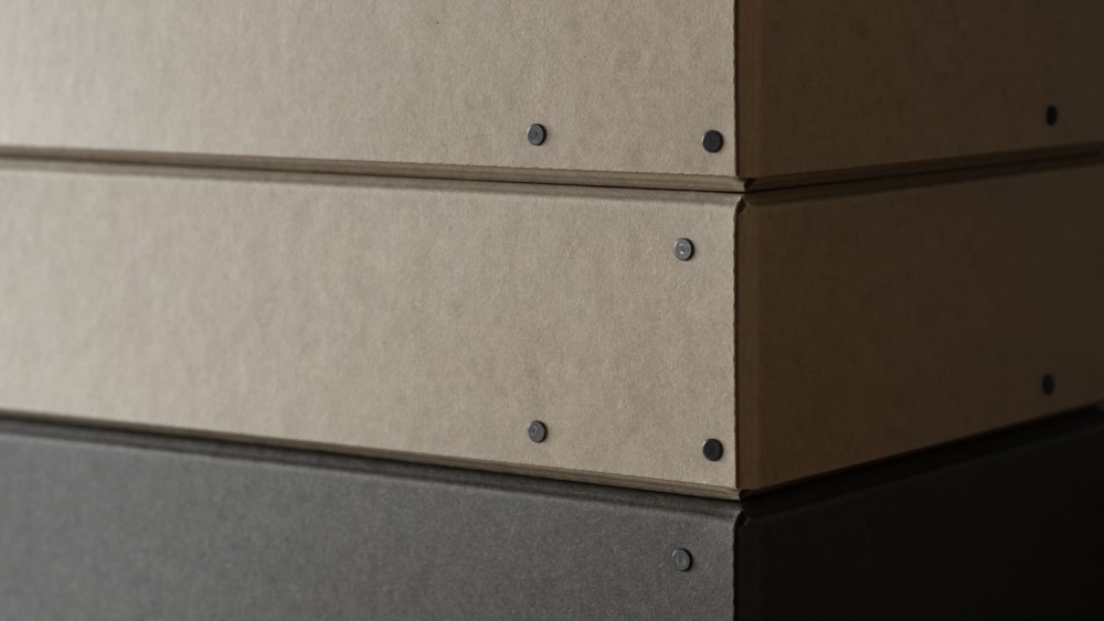 Archival storage box “Rivet Box” - Kraft | FROME（フローム）