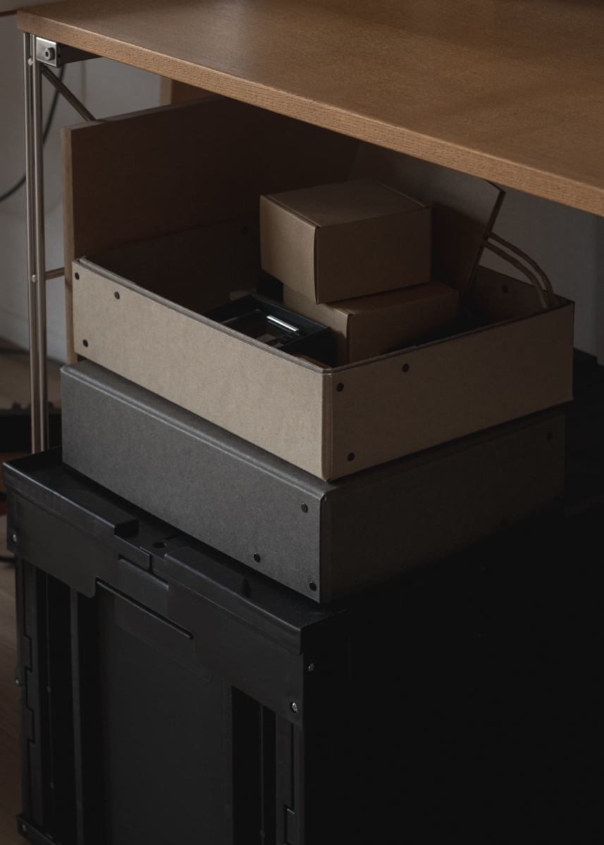 Archival storage box “Rivet Box” - Kraft | FROME（フローム）
