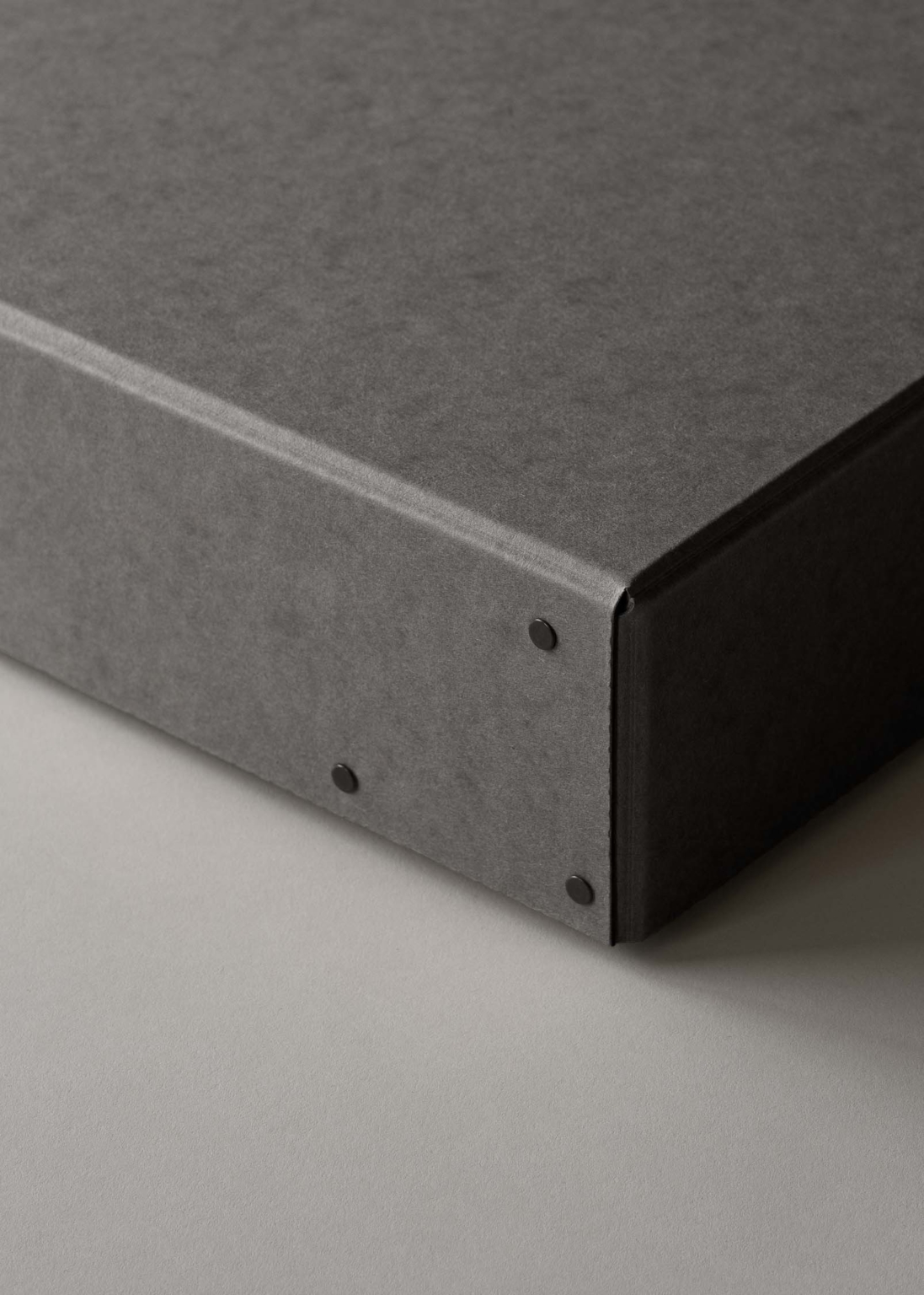Archival storage box “Rivet Box” - Charcoal Gray | FROME（フローム）
