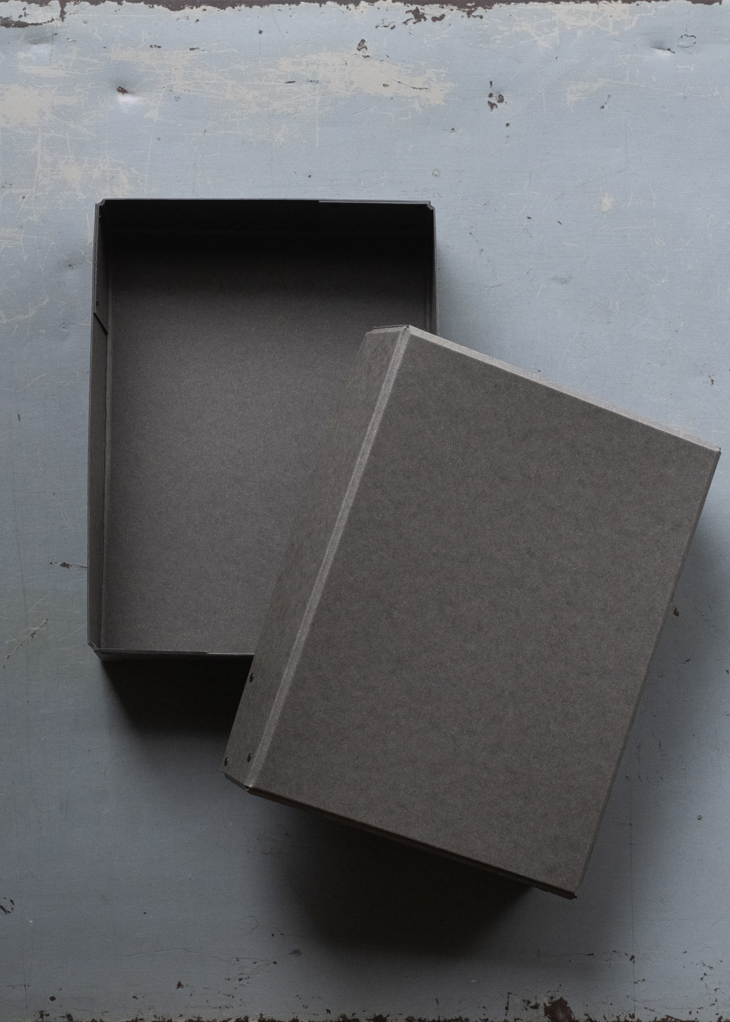 Archival storage box “Rivet Box” - Charcoal Gray | FROME（フローム）