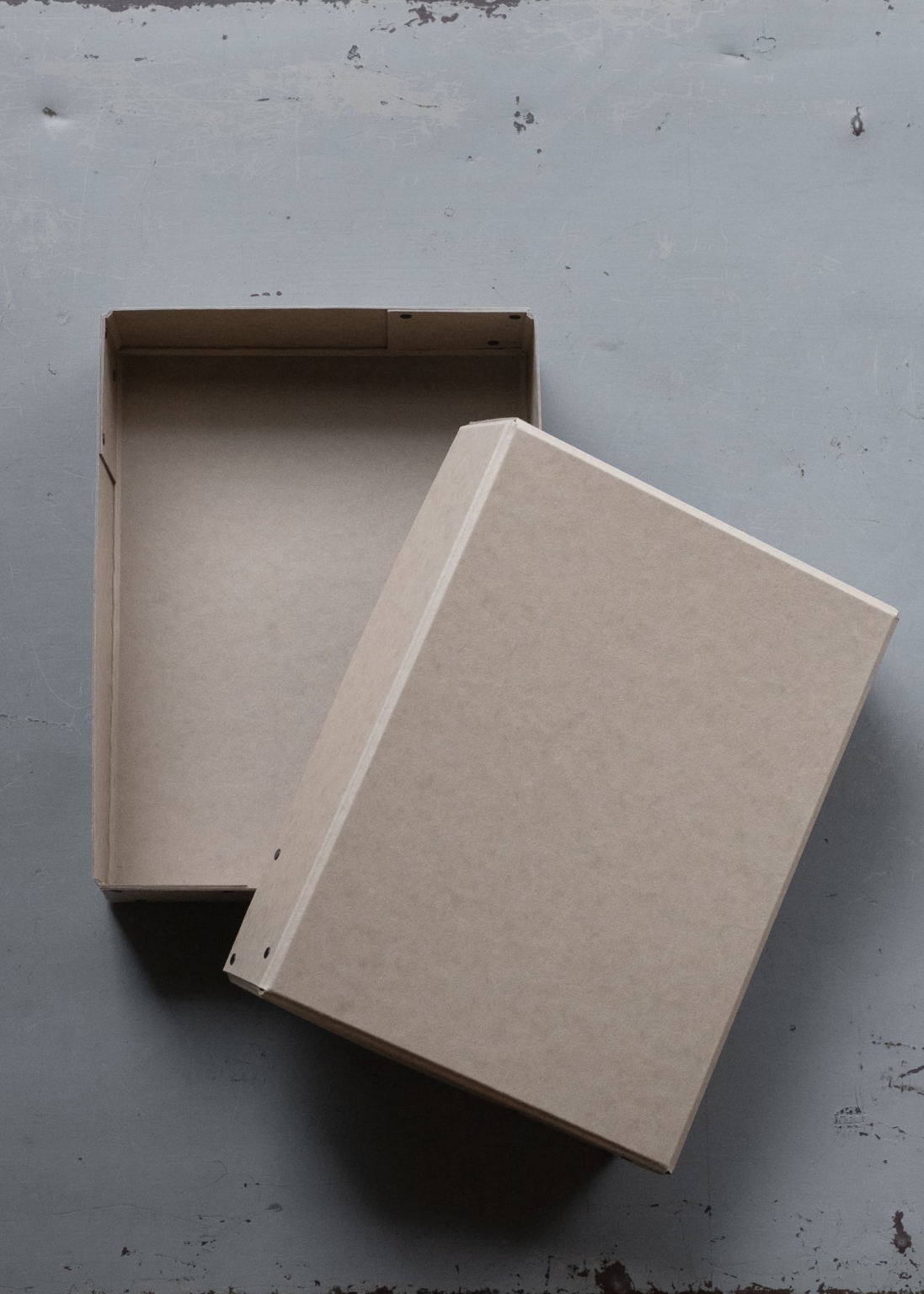 Archival storage box “Rivet Box” - Kraft | FROME（フローム）